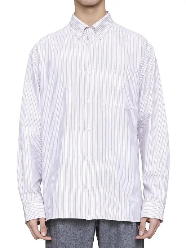 A.p.c. A. P.c. Chemise Mateo Stripe Shirt - Bordeau