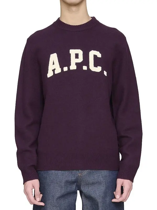 A.p.c. Varsity Logo Sweater - Bordeau