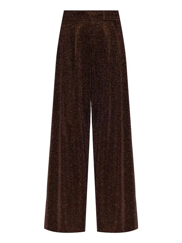 Oseree Trousers With Lurex Thread - Brown
