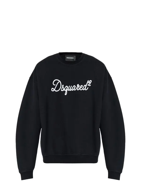 Dsquared2 Sweatshirt With Embroidered Logo - Black