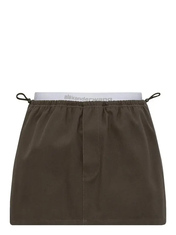 Alexander Wang Mini Skirt With Logo - Green