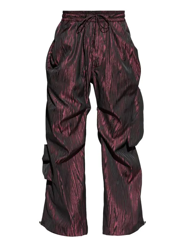 VIVIENNE WESTWOOD Trousers With Ribbed Cuffs - Burgundy