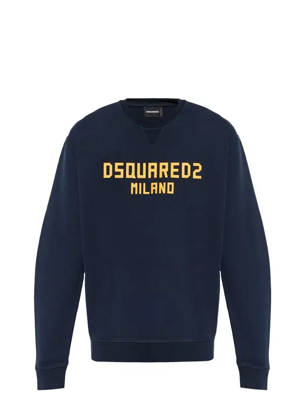 Dsquared2 Sweatshirt With Printed Logo - Navy Blue
