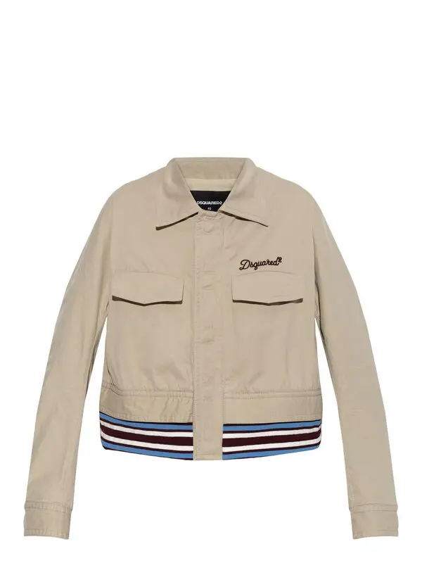 Dsquared2 Loose-fit Cotton Jacket - Beige