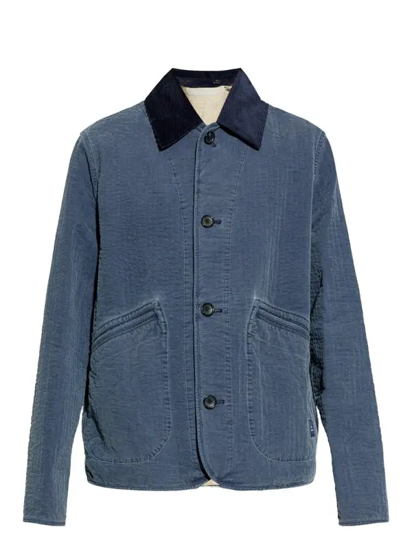 Paul Smith Jacket With Corduroy Collar - Blue