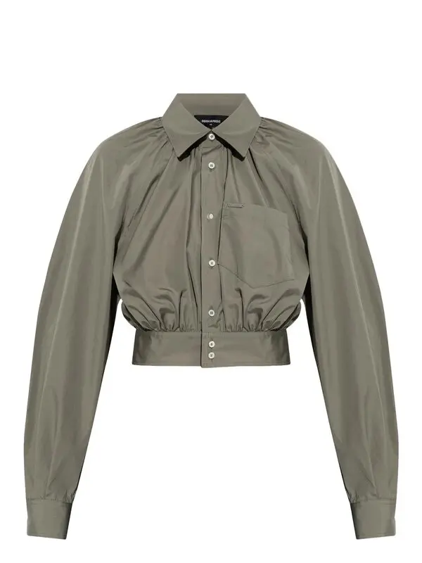 Dsquared2 Short Shirt With Pocket - Green
