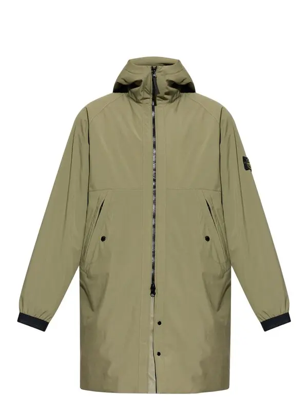 Stone Island Hooded Parka - Green