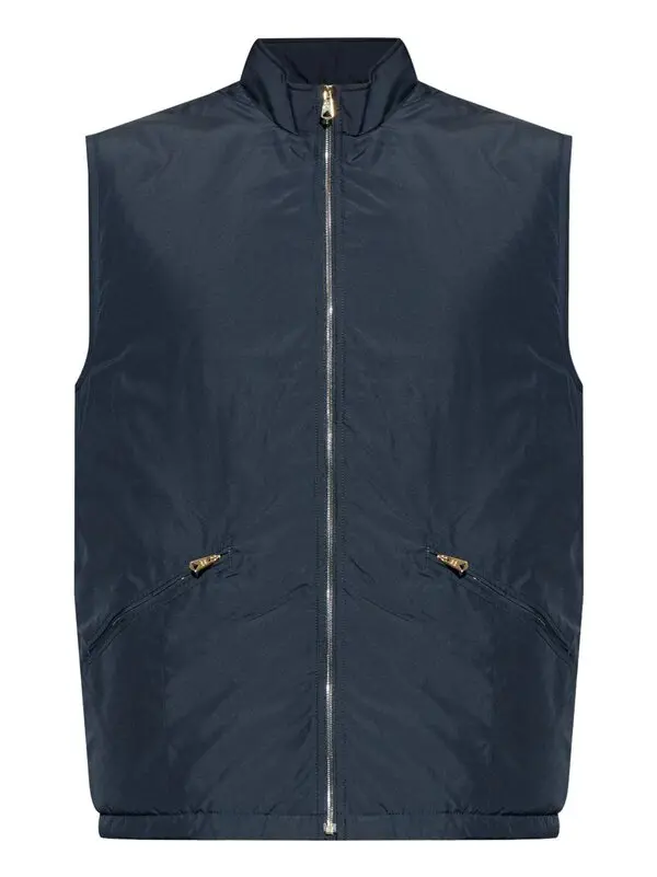 Paul Smith Insulated Vest With Stand Collar - Navy Blue