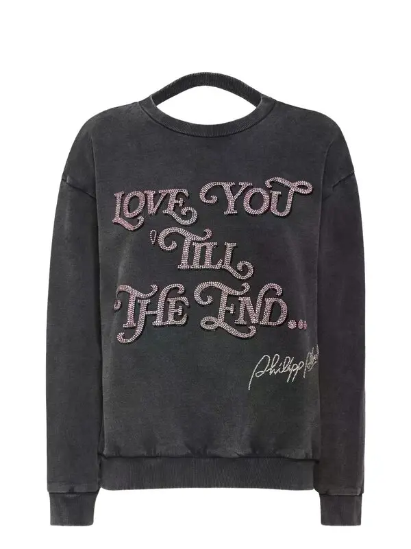 Philipp Plein Open Back Roundneck Sweatshirt - Grey