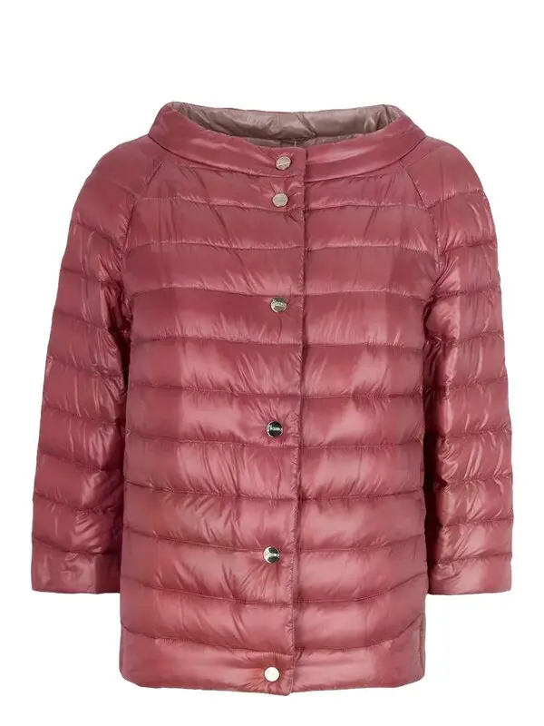 Herno Reversible Padded Buttoned Coat - Pink
