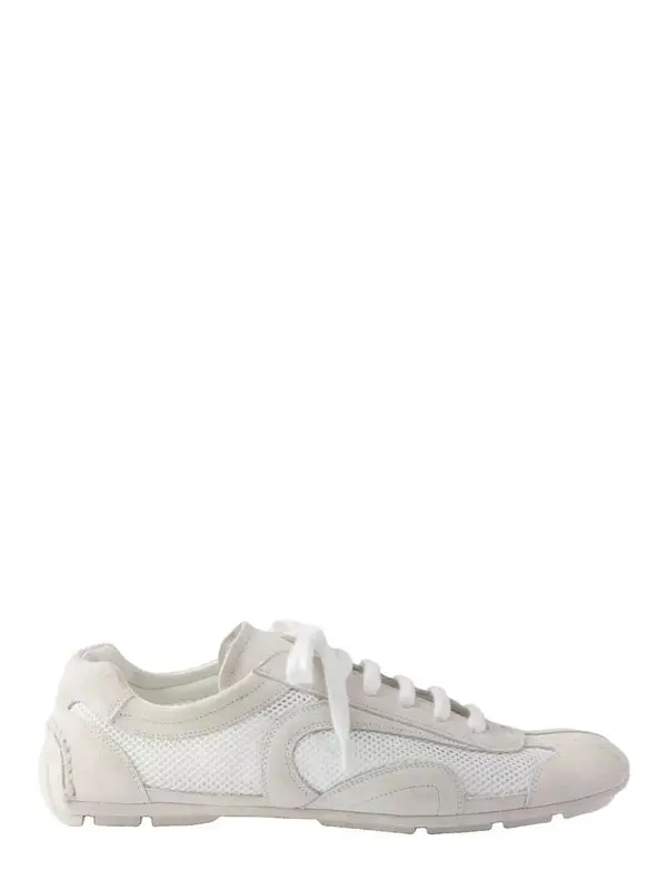 Prada Montecarlo Re-edition 2005 Suede Sneakers - White