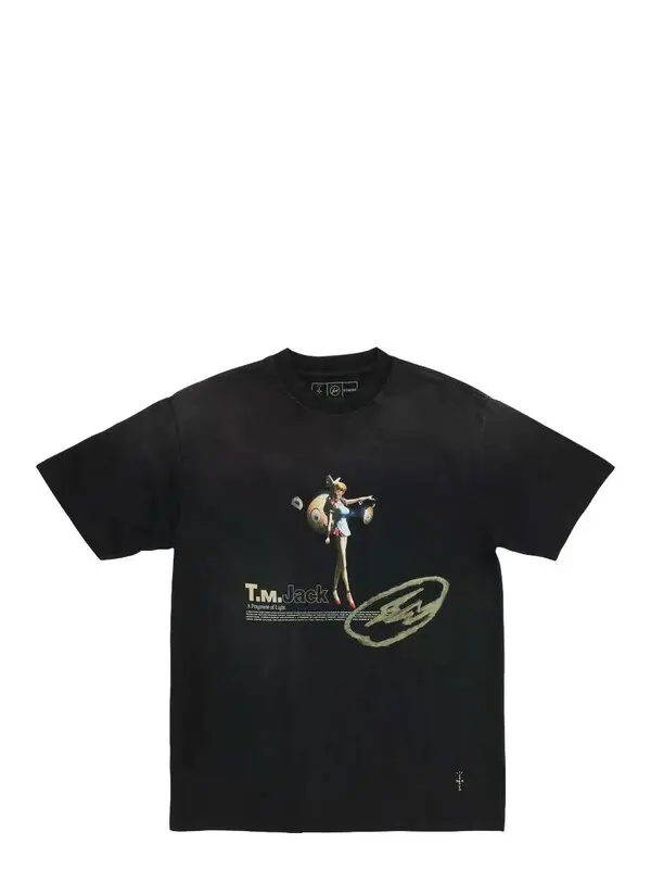 TRAVIS SCOTT Cactus Jack X Fragment X Takashi Murakami Tokyo Jack T-shirt - Black
