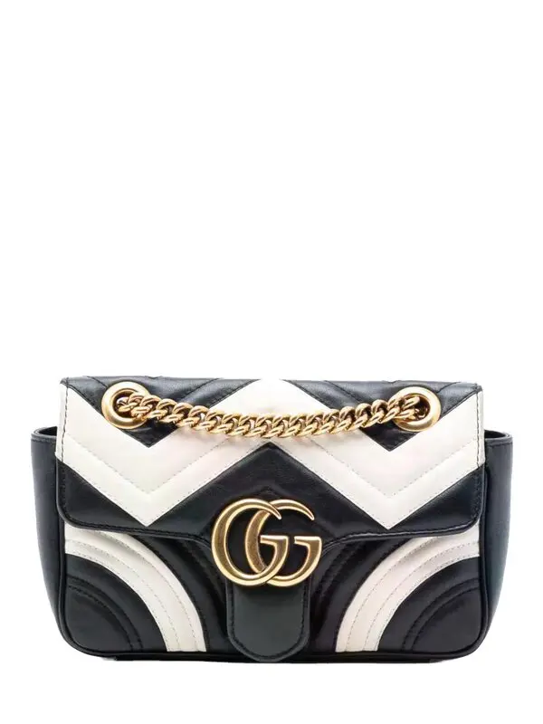 Gucci Gg Marmont Matelasse Leather Shoulder Bag - Black