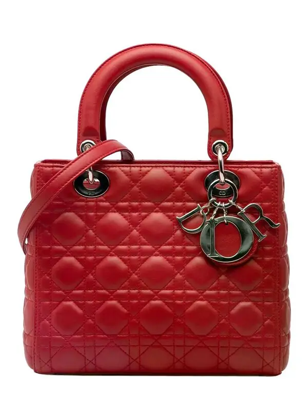 Dior 2012 Medium Lady Satchel - Red