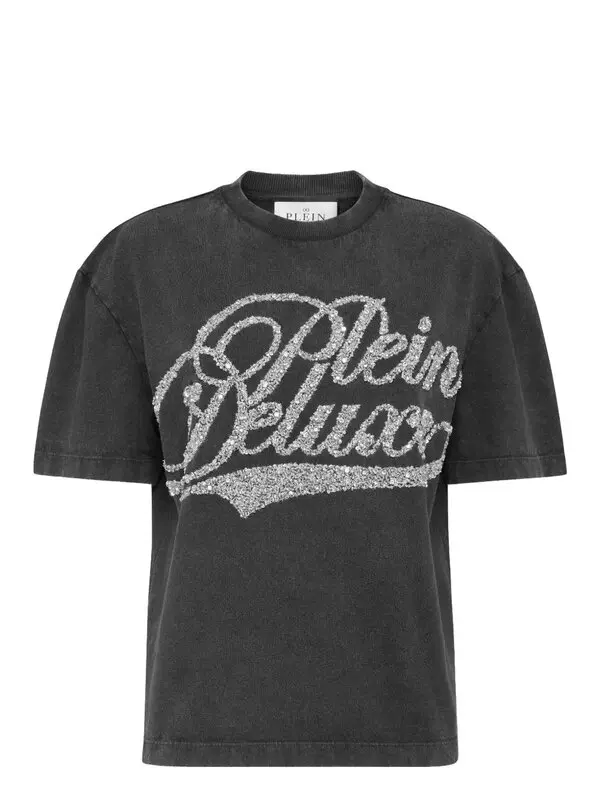 Philipp Plein Logo Lettering T-shirt - Black