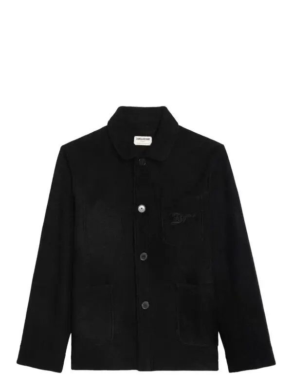 Zadig&Voltaire Logo-embroidered Jacket - Black