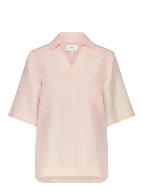 Loulou De Saison Ermo Open Neck Top - Pink