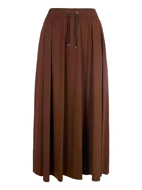 Herno Drawstring-waistband Midi Skirt - Brown