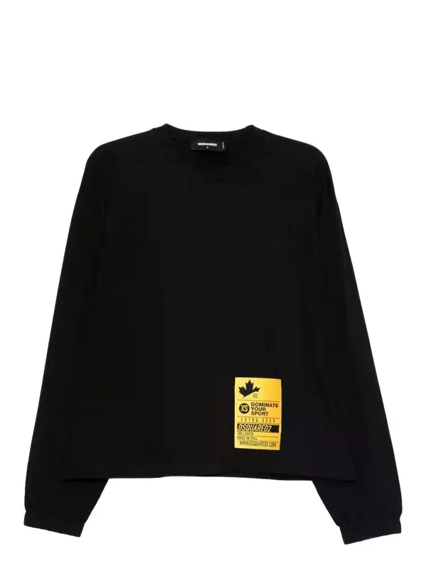 Dsquared2 Logo-patched Long-sleeved T-shirt - Black