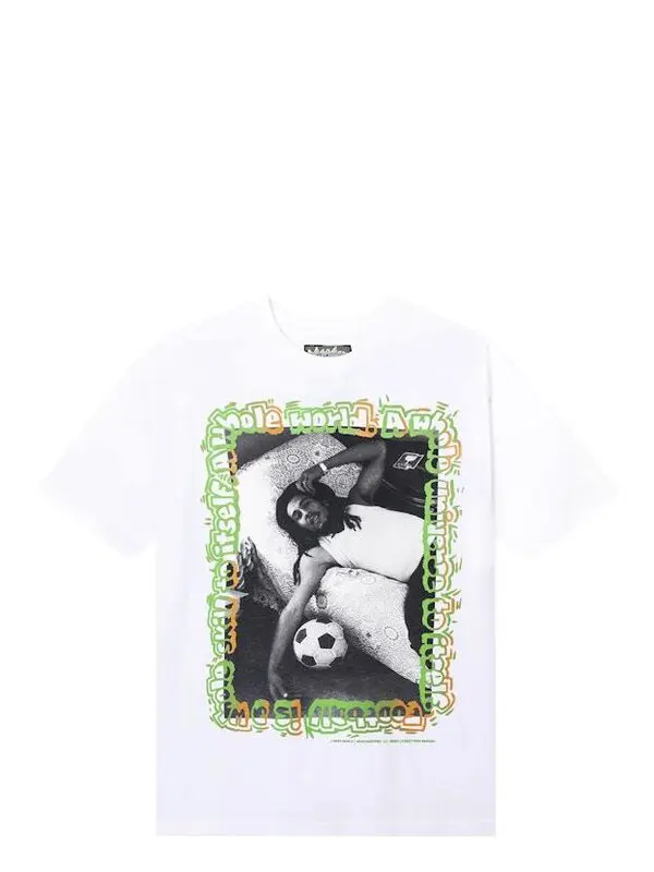 MARKET Bob Marley Soccer T-shirt - White