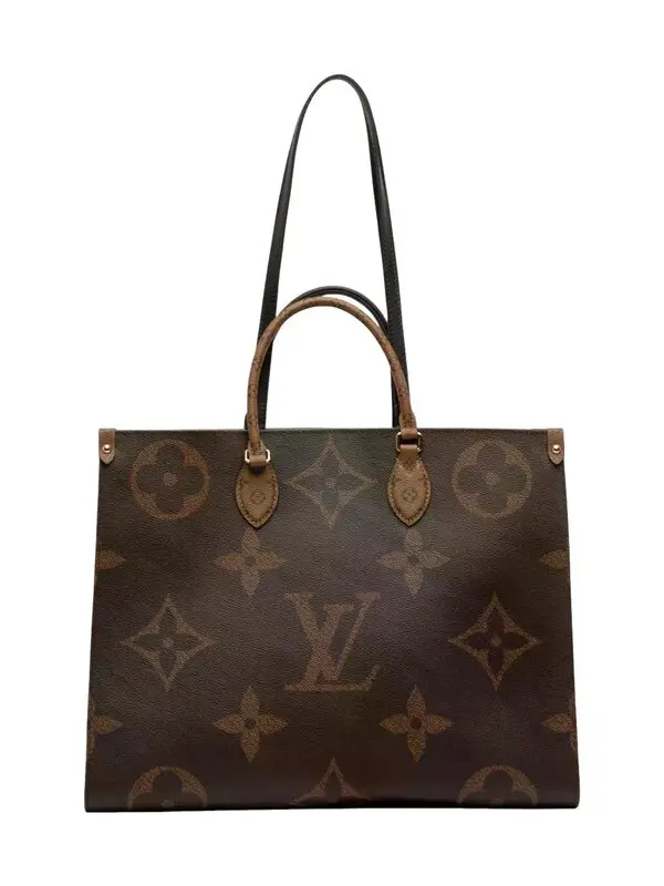 LOUIS VUITTON 2021-2025 Monogram Reverse Giant Onthego Gm Satchel - Brown
