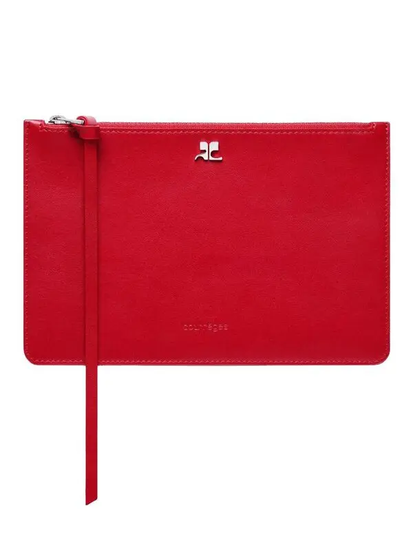 COURREGES Leather Pouch - Red