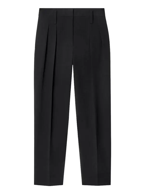 Cos Fluid Tailored Straight-leg Pants - Black