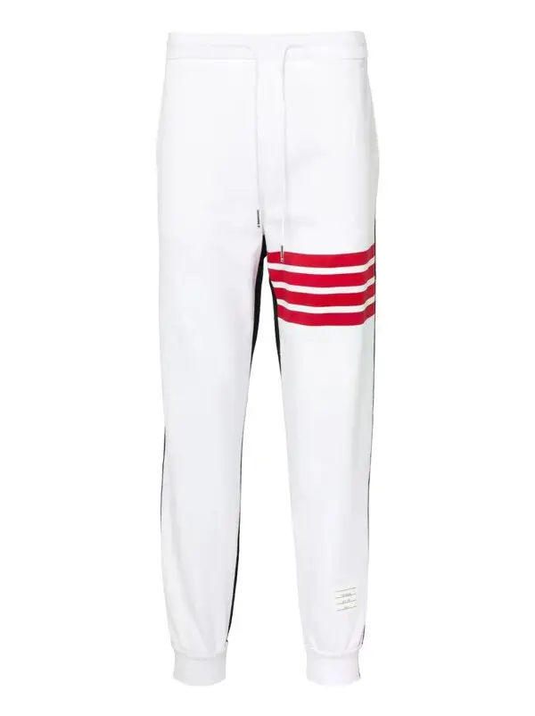 Thom Browne 4-bar Stripe Cotton Track Pants - White