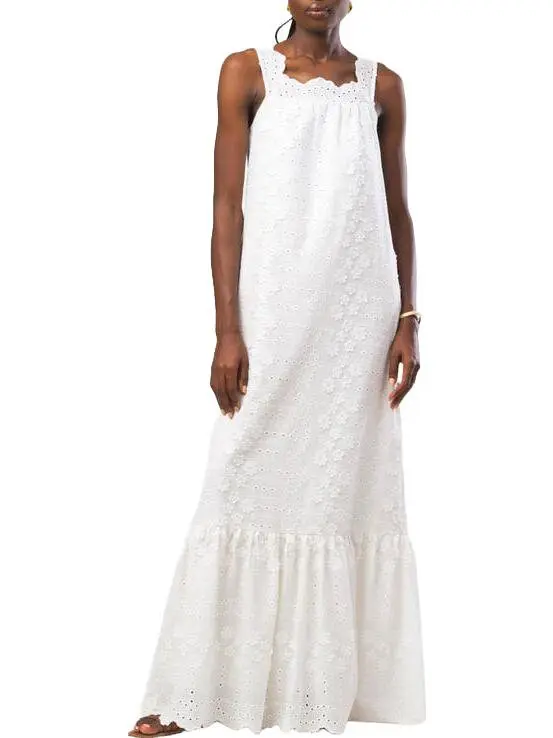 DIARRABLU Ivy Maxi Dress - Siva Blanc