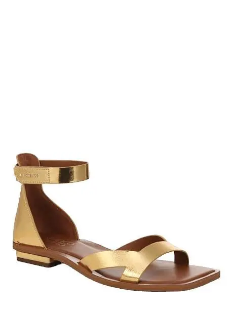 Franco Sarto Elisa Ankle Strap Sandals - Gold