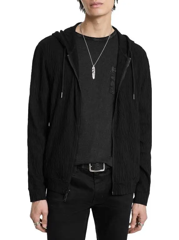 John Varvatos Ihsan Full Zip Hoodie - Black