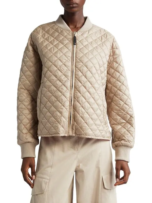 Max Mara Licia Reversible Bomber Jacket - Hazelnut Brown