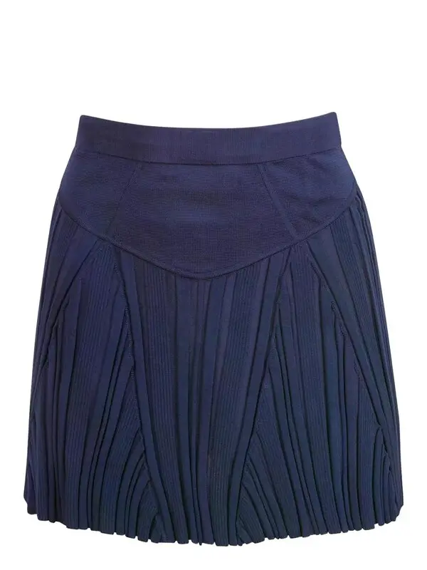 Fleur Du Mal Ribbed Mini Skirt - Blue