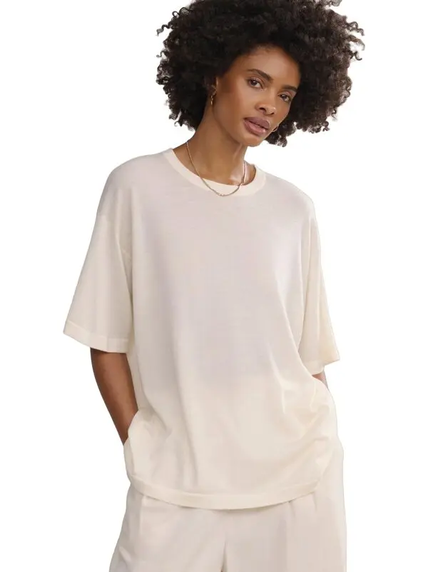Jenni Kayne Merino Tee - Ivory