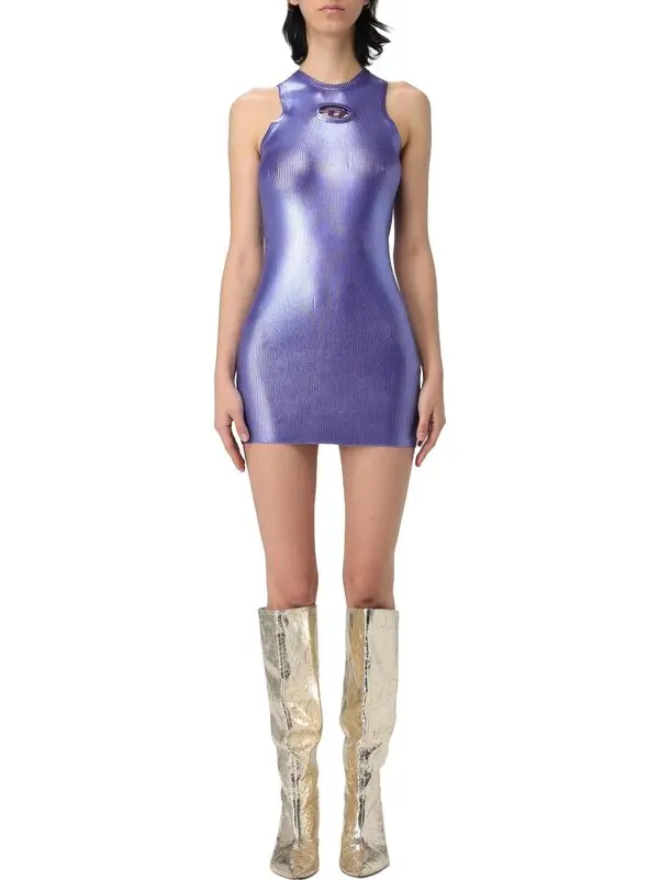 DIESEL® Sleeveless Mini Dress With Cut-out Detail - Blue