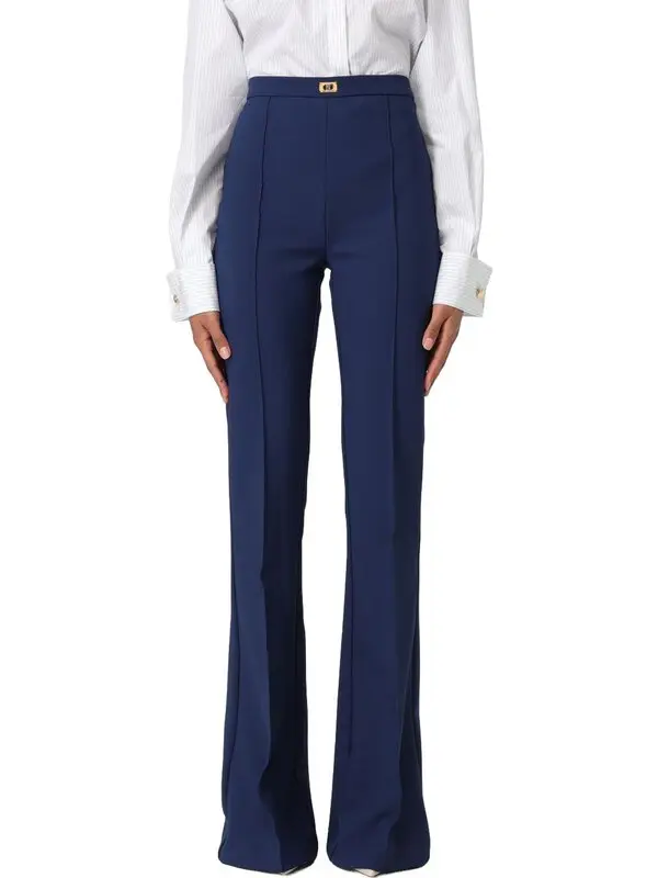 Elisabetta Franchi Wide Leg Trousers - Blue