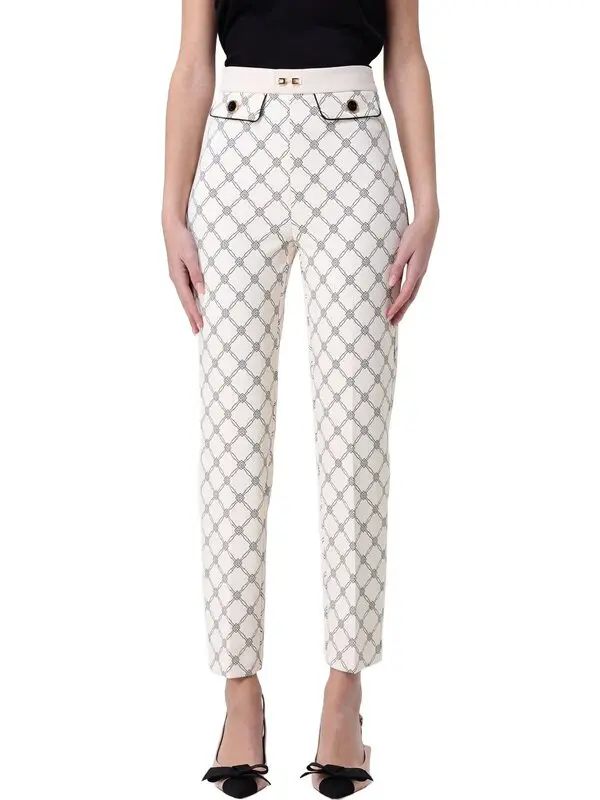Elisabetta Franchi Pants - Yellow Cream