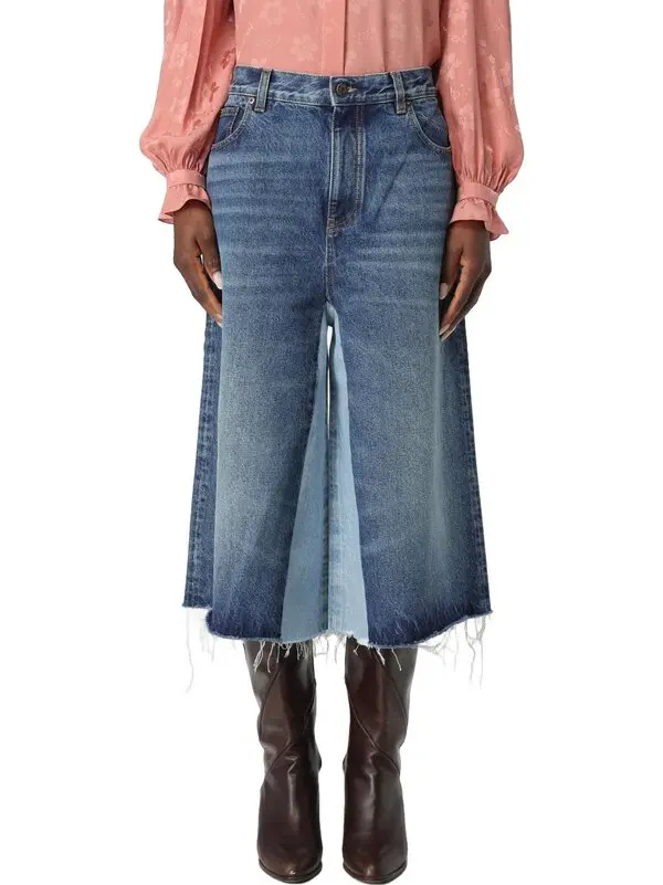 Chloé Denim Wide-leg Culottes - Blue
