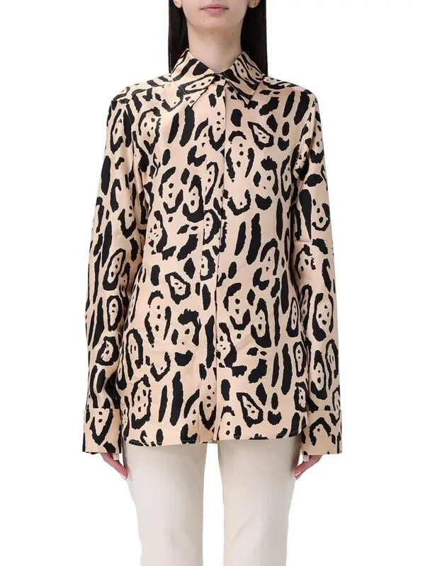 Sportmax Leopard Print Shirt - Camel