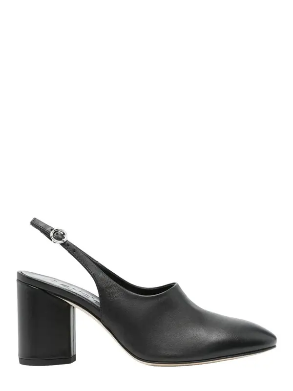 AeydĒ Slingback Block Heel Pumps - Black