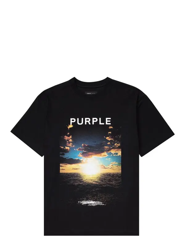 PURPLE BRAND Textured Jersey T-shirt - Black