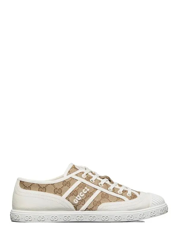 Gucci Gg Canvas Trainer - Beige/ebony