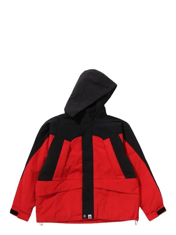 BAPE Nylon Snowboard Padded Jacket - Black/red