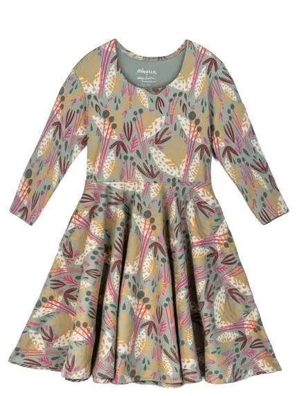 MIGHTLY Organic Cotton Print Twirl Dress - Whimsy