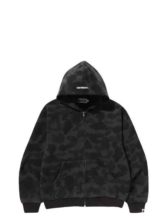 BAPE 1st Camo Heavy Wash Cropped Fit Zip Hoodie - Black