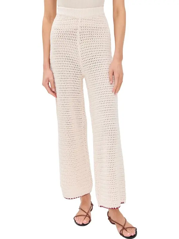 VRG GRL Stella Crochet Pants - Cream