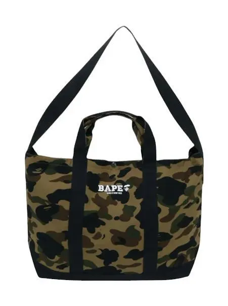 A BATHING APE 1st Camo 2way Tote Bag - Green