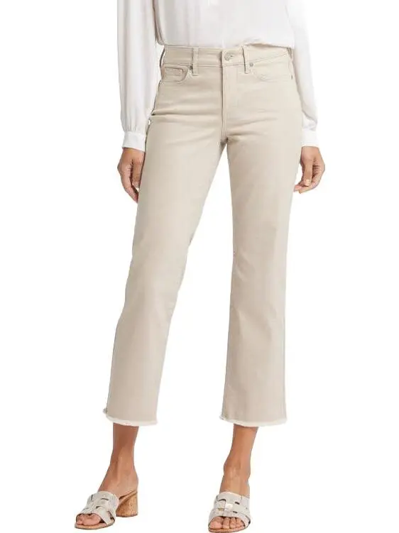 NYDJ Marilyn Frayed Ankle Straight Leg Jeans - Feather