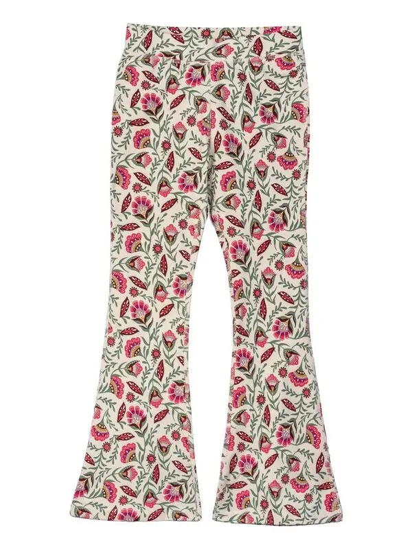 MIGHTLY Organic Cotton Print Flare Leggings - Folk Floral