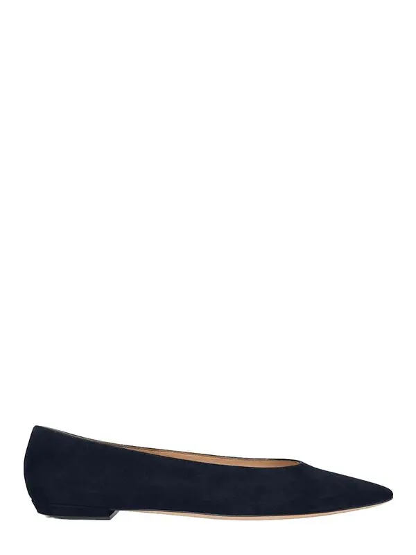GIANVITO ROSSI Suede Ballerina Flats - Indigo